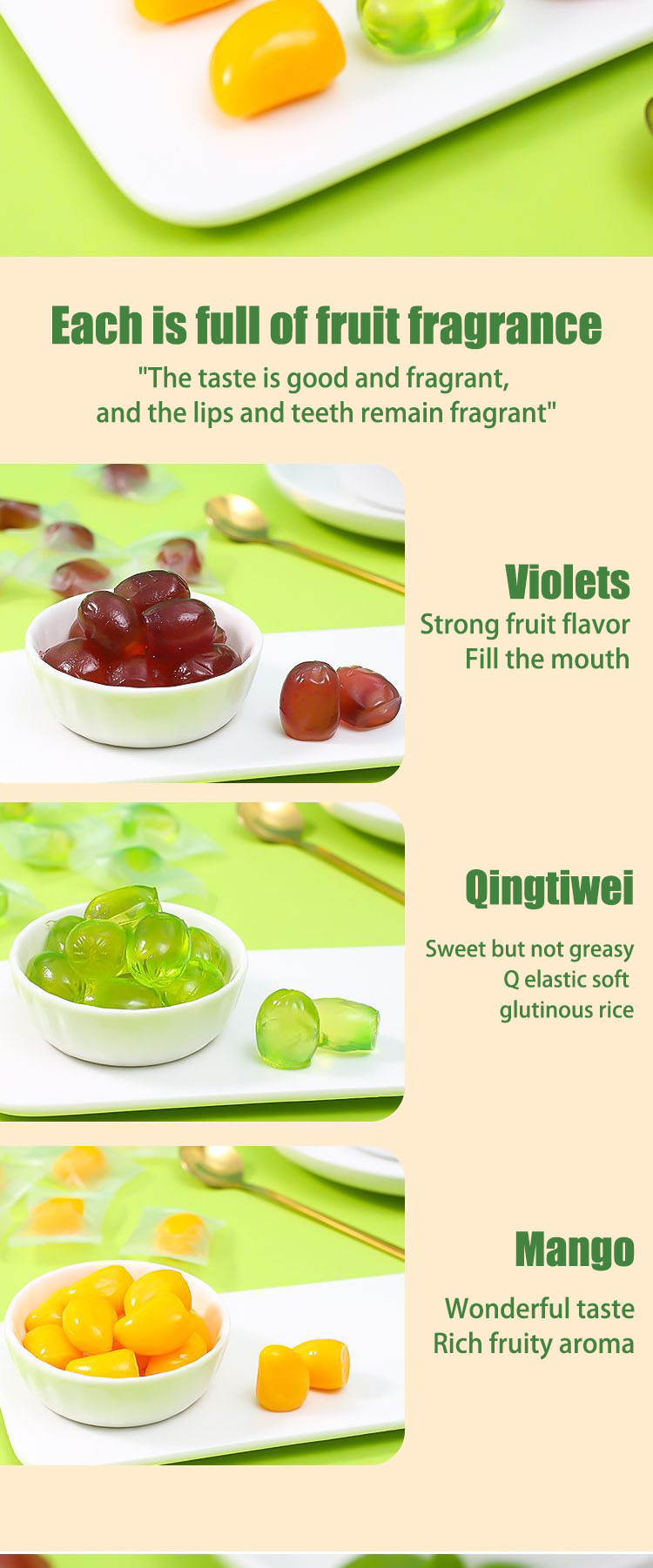 Wholesale New Creative Product Soft Candy Grape Mango Import Candy ...