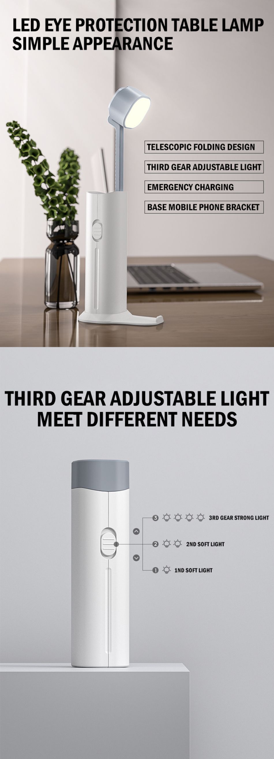 Buy Wholesale China 4 In 1 Led Desk Lamp Portable Head Adjustable Angle ...