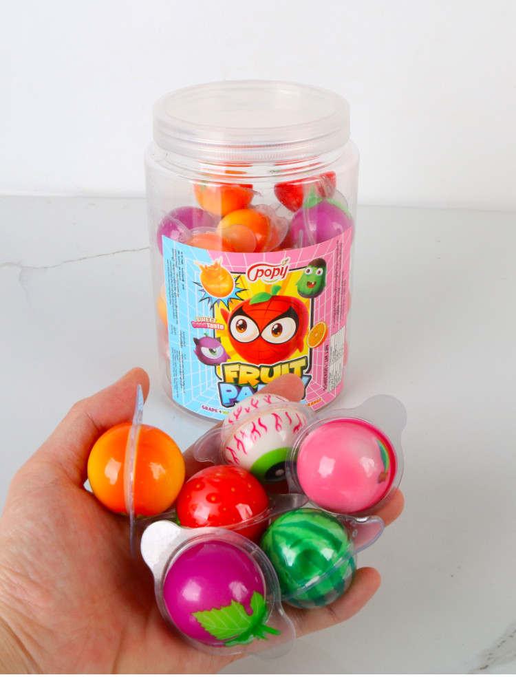 Hot Sale Wholesale Custom Halal Mix Fruit Ball Jelly Gummy Candy, Gummy ...