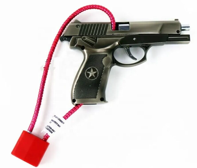 Trigger Hardened Steel Cable Padlock Red Black Anti-fire Anti-cutting ...