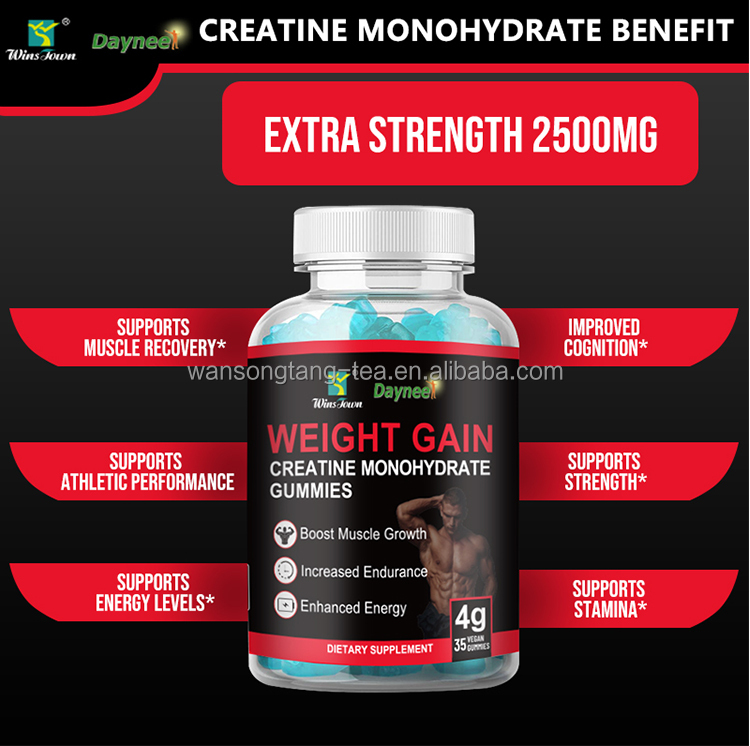 Private Label Creatine Monohydrate Energy Gummy Candy Weight Gain ...