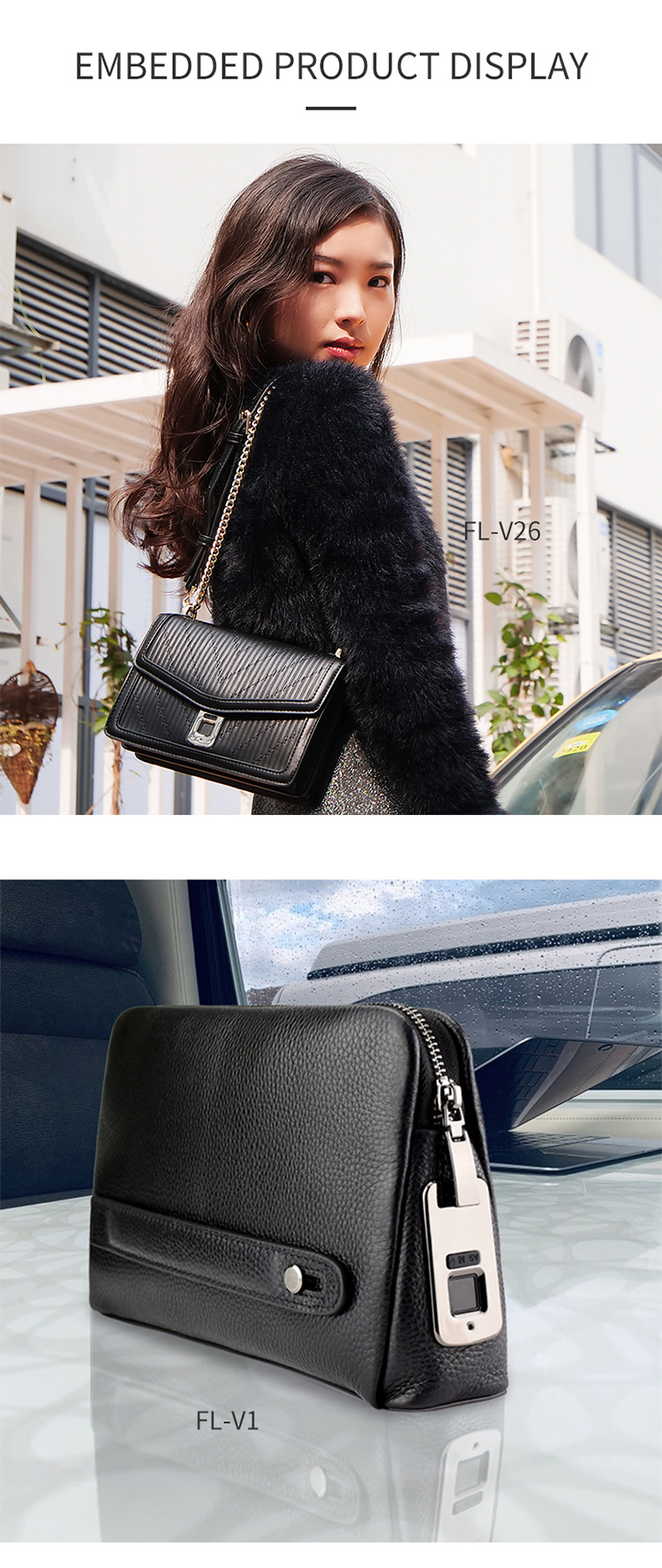 Embedded Fingerprint Lock Anti Theft Waterproof Smart For Bag Smart ...
