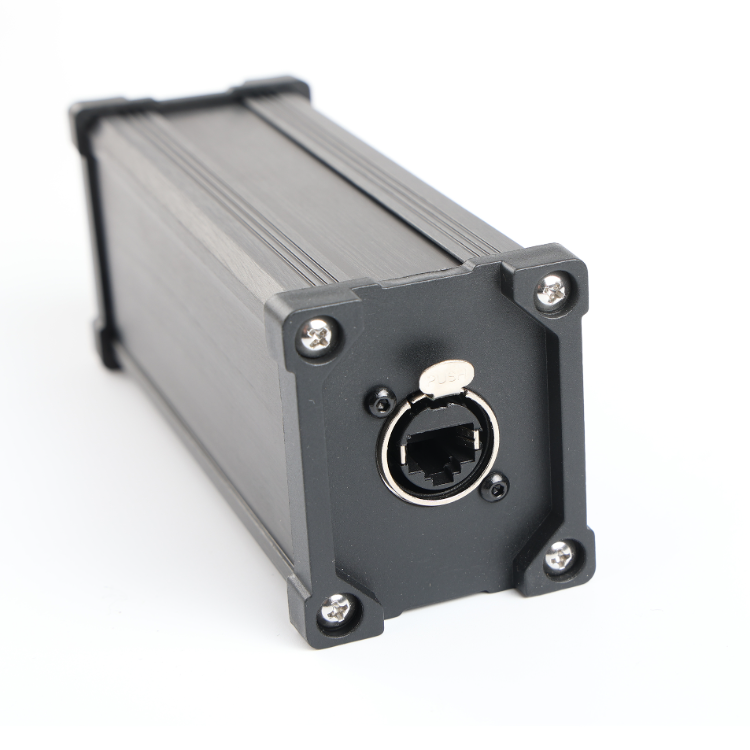 New Design Aluminum Ethernet Converter Dmx Rj45 Cat6 Female To 4 6.35 ...