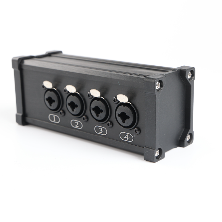 New Design Aluminum Ethernet Converter Dmx Rj45 Cat6 Female To 4 6.35 ...