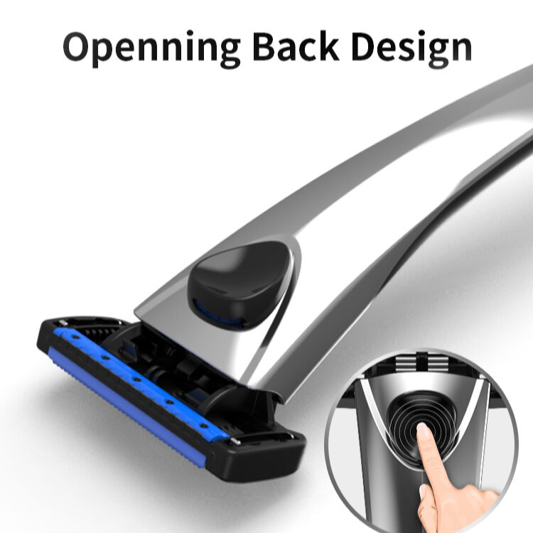 Hot Sale Mirror Polished Surface Metal Handle Razor Zinc Alloy Razor ...