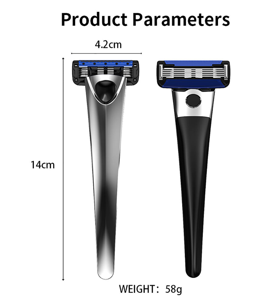 Hot Sale Mirror Polished Surface Metal Handle Razor Zinc Alloy Razor ...