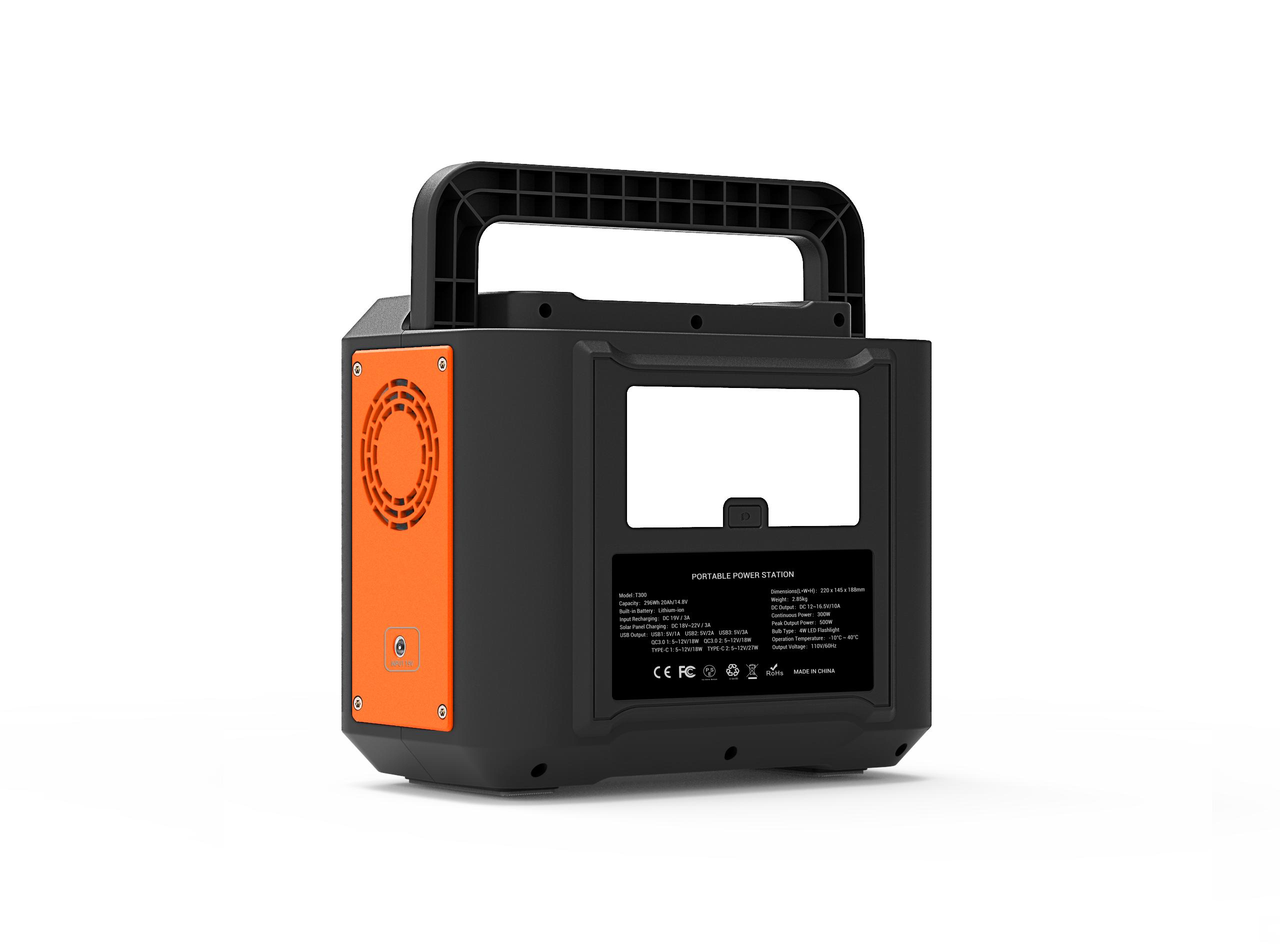 High Capacity Portable Power Station 80000mah 296wh 300w Energy Storage ...