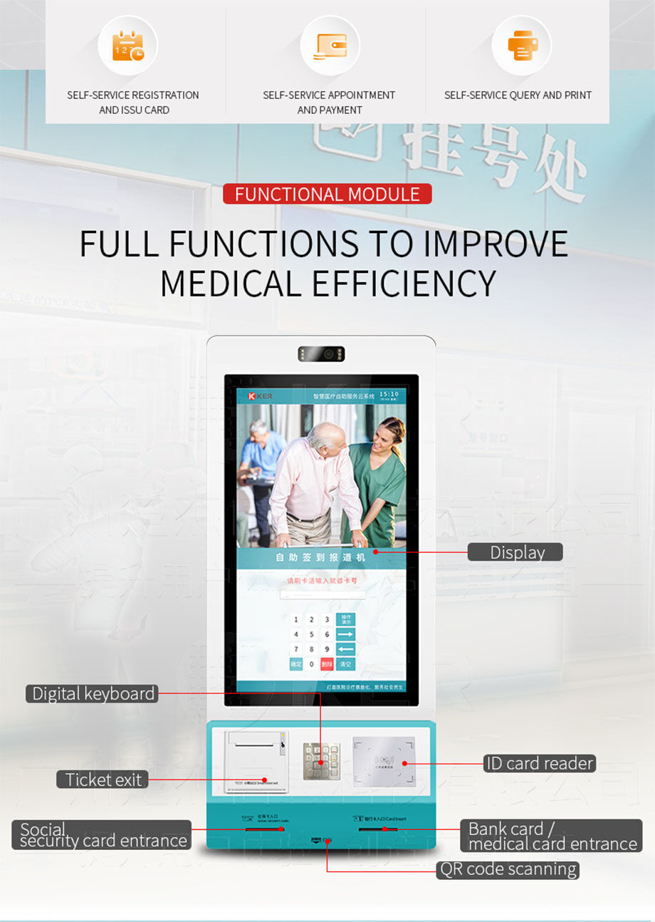 Self Service Checkout Kiosk Hospital Self Service Terminal Kiosk With ...