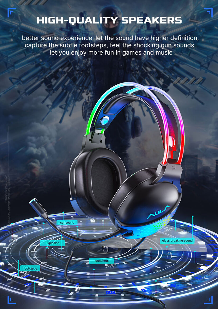 Buy Wholesale China Soai Wired Gaming Headset Rgb Cool Lighting Effect ...