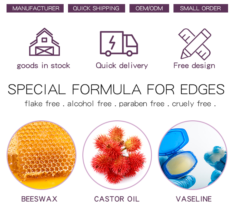 Private Label Strong Hold Best Edge Control Hair Gel Wholesale No White ...