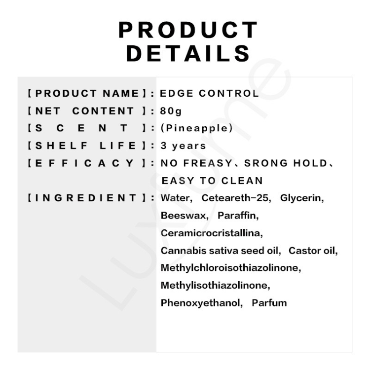 Wholesale Edge Control Customized Strong Hold Edge Control Private ...