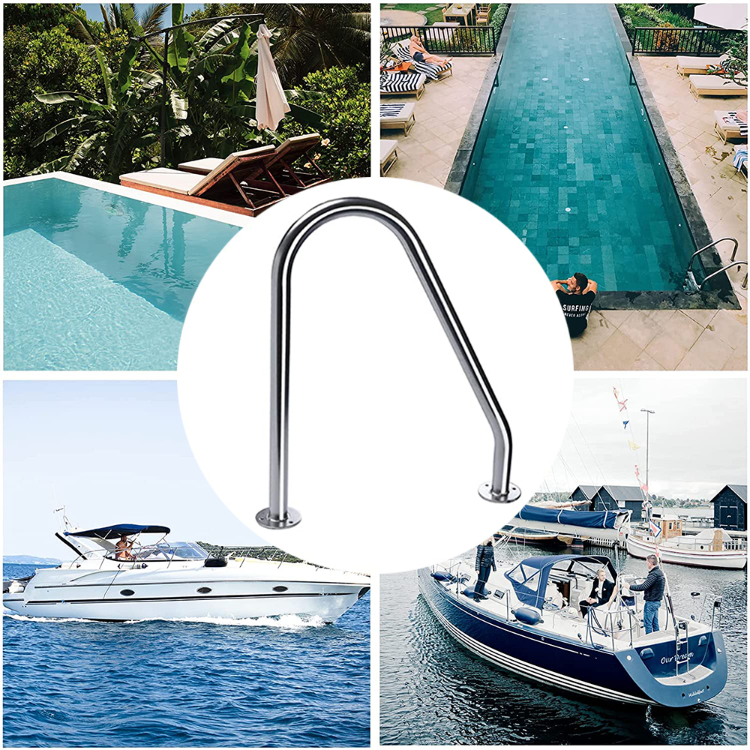 Custom Safety Stainless Steel Swimming Pool Grab Handle Handrail For ...