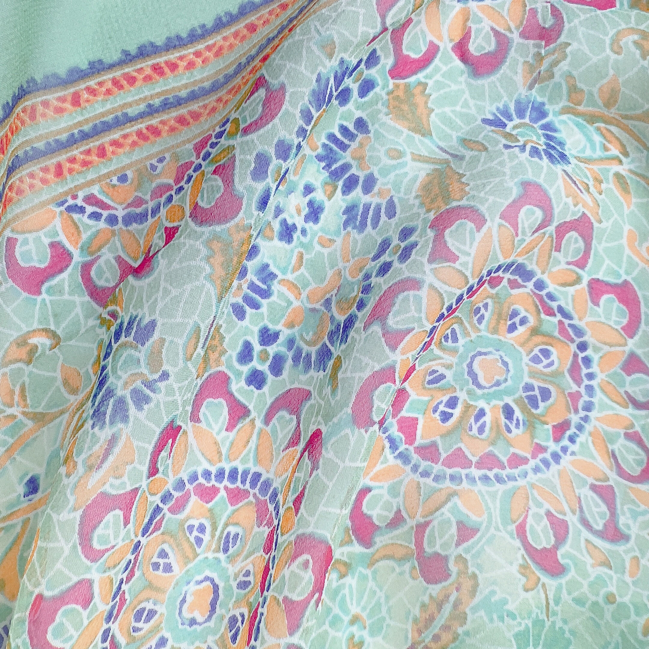 8mm In Stock Georgette 100%silk Digital Printed Chiffon Silk Fabric For ...
