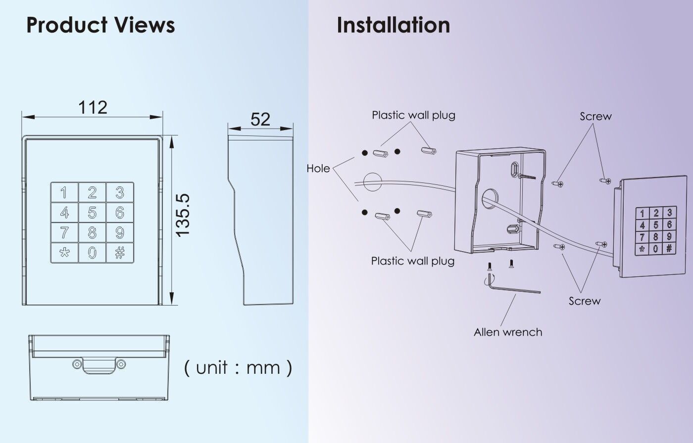 Access Control Keypad Wired Keypad Standalone Waterproof Ip66 Metal Case Door Entry Door Access ...