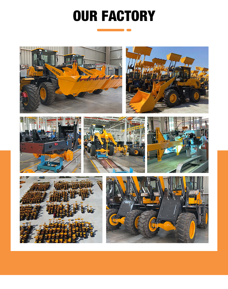 Mini Diesel Payloader Machine Wheel Loader 1 2 3 Ton Compact Front End ...