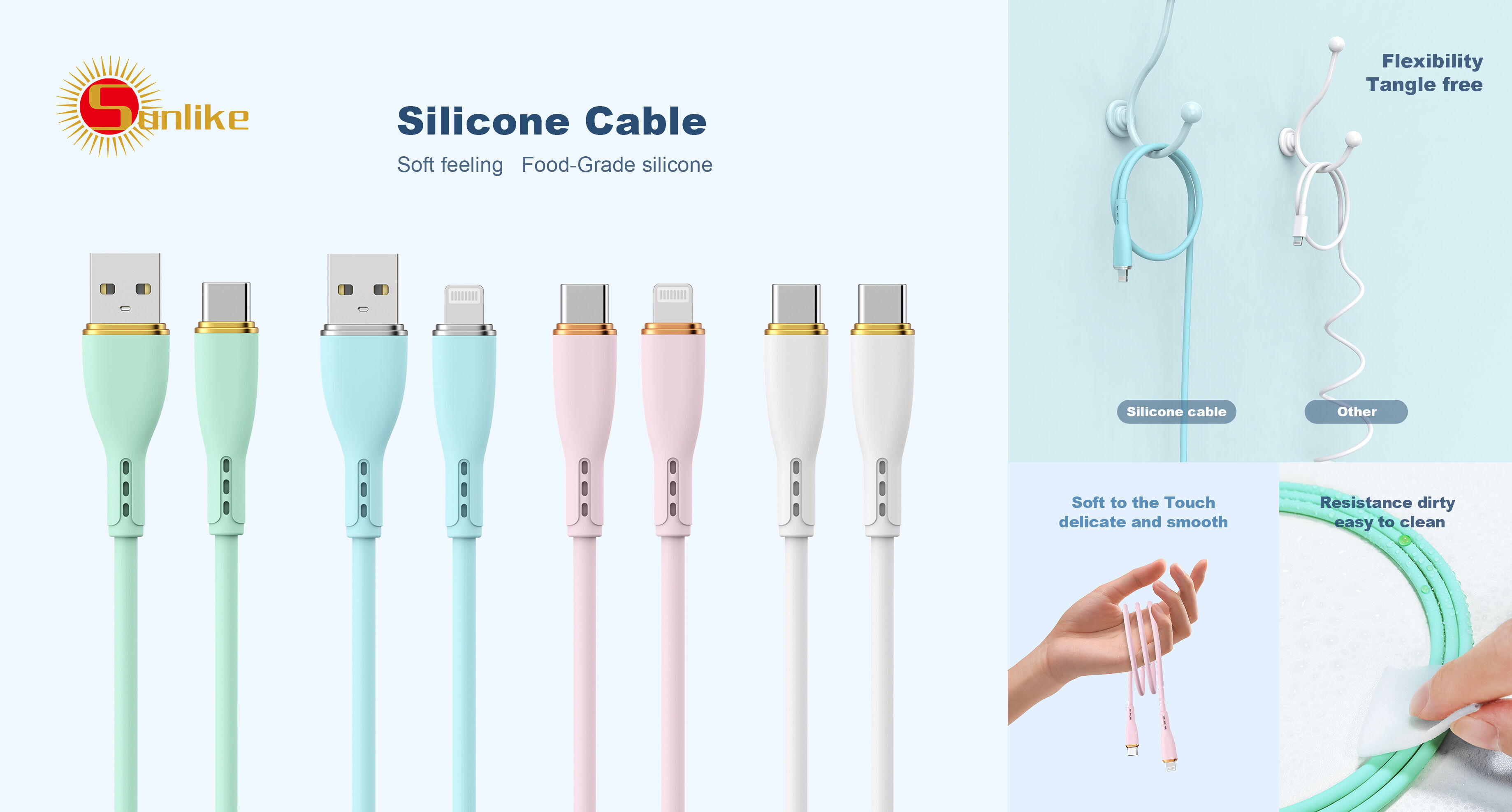 Buy Wholesale China Sunlike,ome&odm,high Quality Usb C Cable,gold And ...