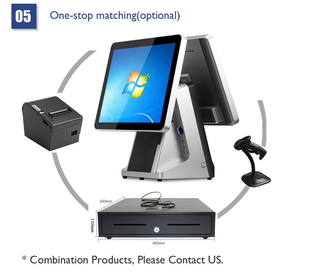 Buy Wholesale China 15inch I5 Cpu Aluminium Alloy Dual Screen Touch Pos Machine Cash Register ...