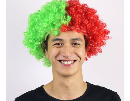 2022 Fifa World Cup Football Fans Wigs National Flags Wigs Afro Color ...