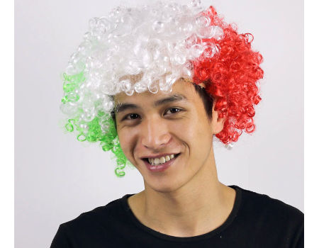 2022 Fifa World Cup Football Fans Wigs National Flags Wigs Afro Color ...