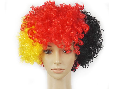 2022 Fifa World Cup Football Fans Wigs National Flags Wigs Afro Color ...