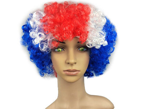2022 Fifa World Cup Football Fans Wigs National Flags Wigs Afro Color ...