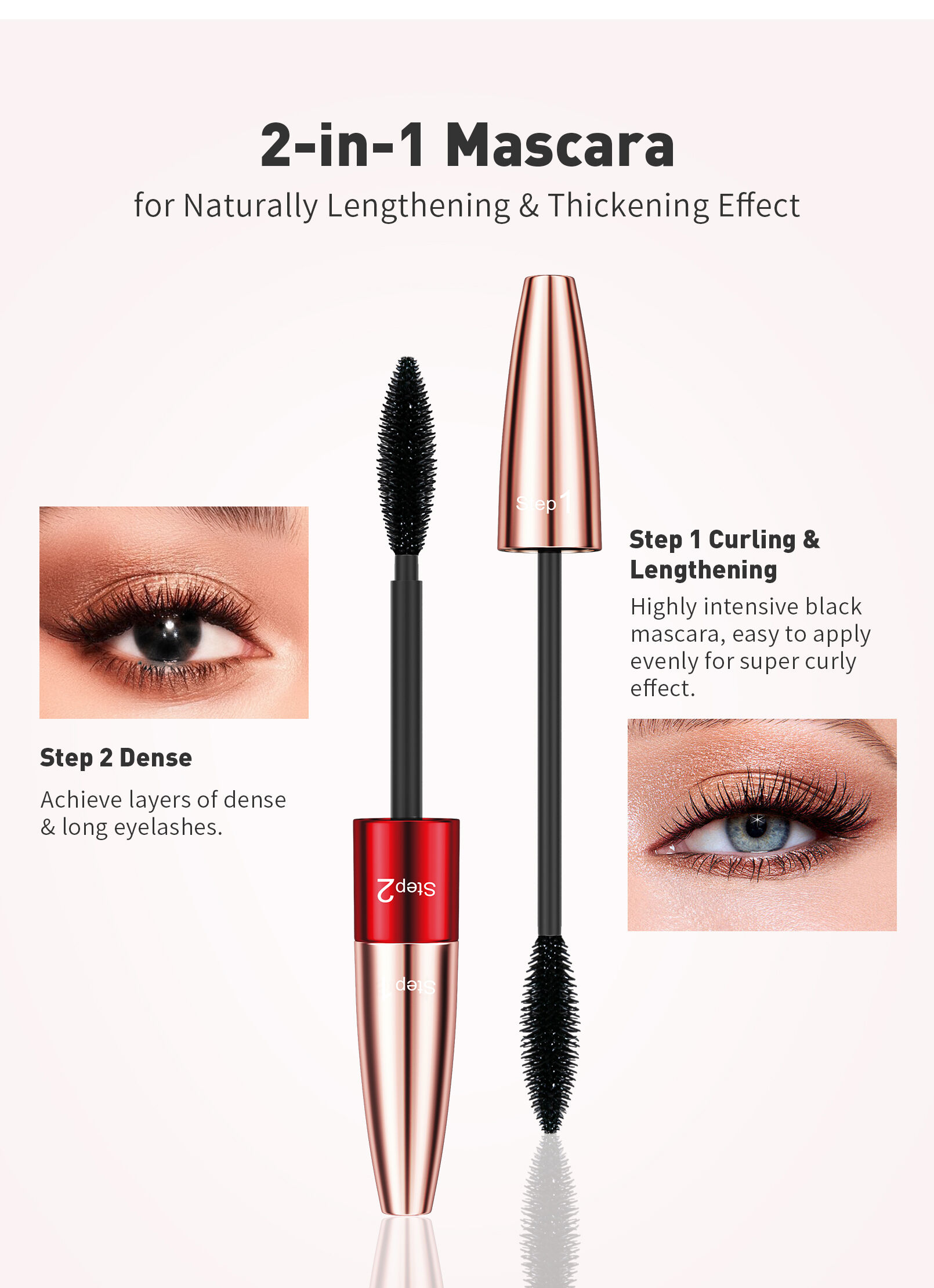 Buy Wholesale China 2 In 1 Black Mascara Wholesale Oem High Quality Eye ...