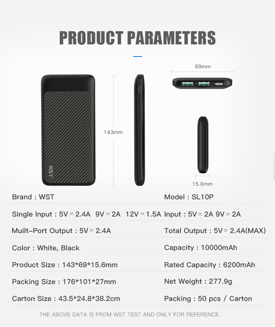 Buy Wholesale China High Capacity Storage Power Bank 10000mah Slim ...