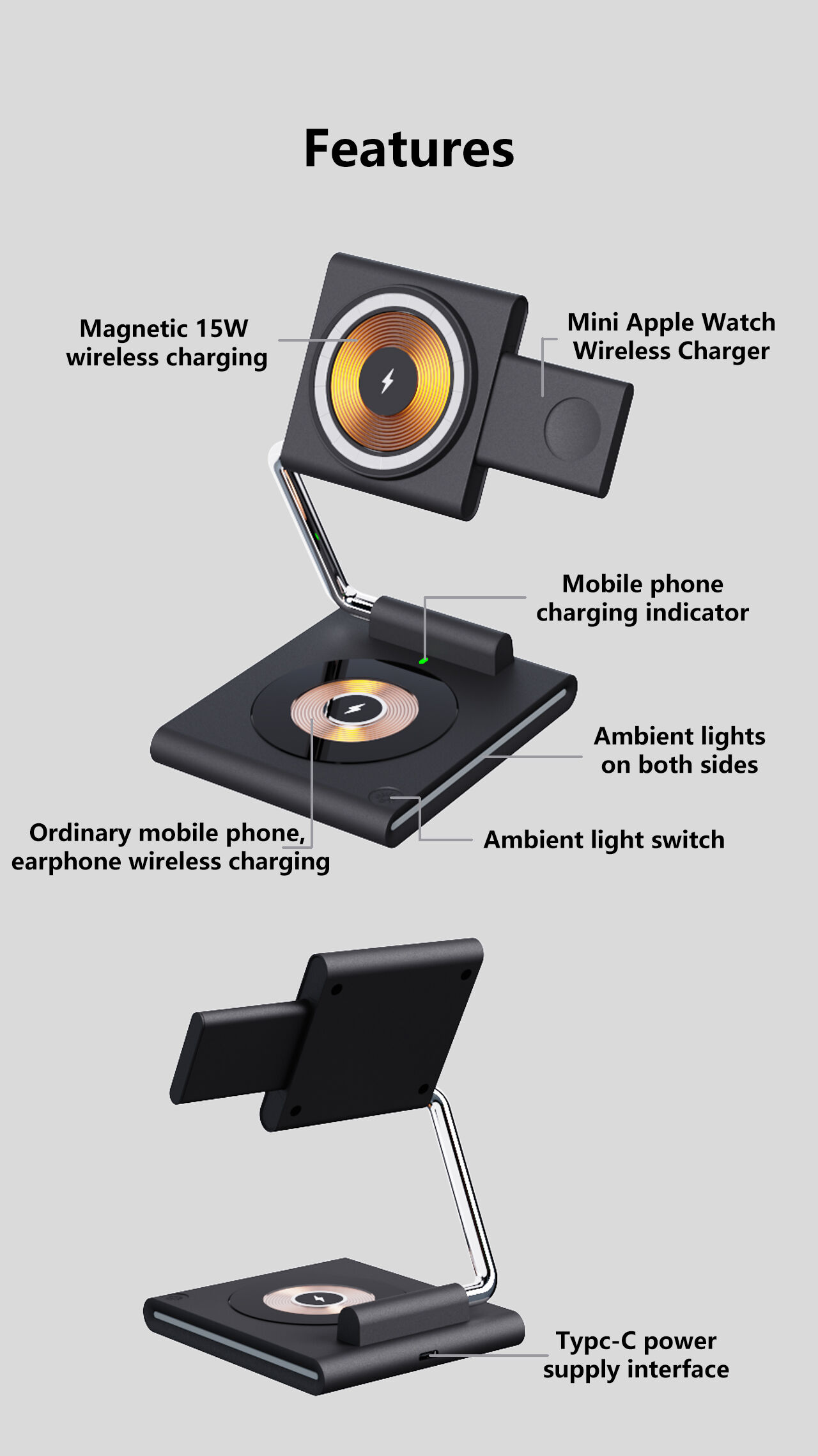 Buy Wholesale China Portable 3-in-1 Magnetic Rgb Light Folding Design ...