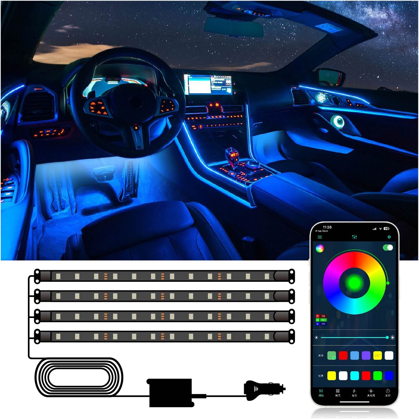 12v 5050 30 Light/meter Soft Lamp Tube Flexible Waterproof Led Strip ...