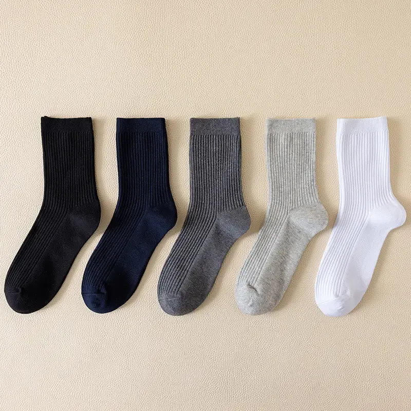 High Quality Men Socks Classic Business Men Dress Socks Solid Cottoned ...