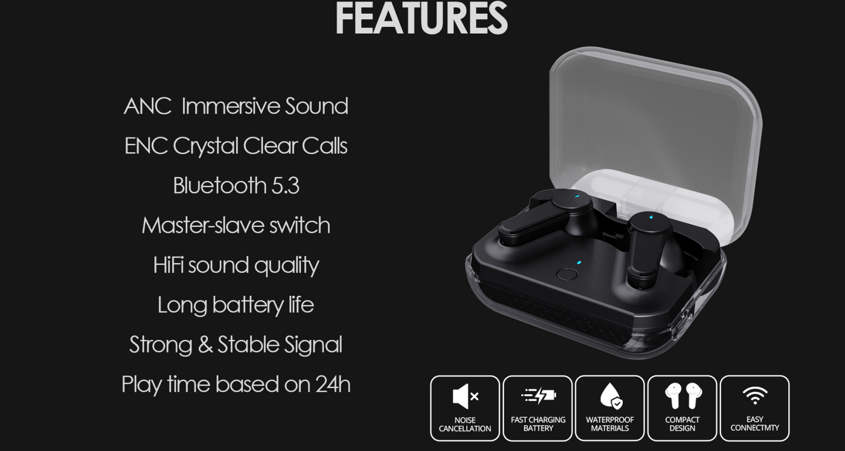 Buy China Wholesale Professional Anc And Enc Wireless Earphone Tws ...