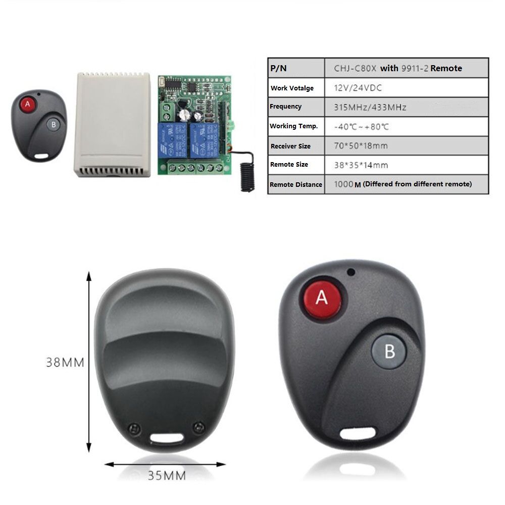 Buy Wholesale China Dc12v Rf Wireless Remote Control Switches 2 Channel ...