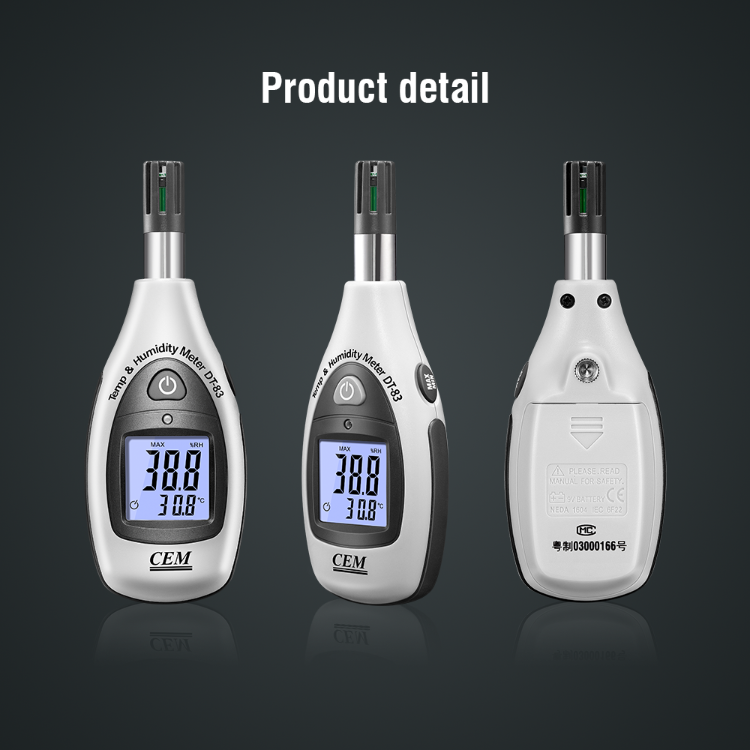 Cem Dt-83 Industrial Portable Digital Mini Temperature Humidity Meter ...