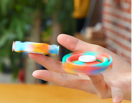 Fidget Finger Spinner Stress Relief Rings Props Fidget Finger Toys Push ...