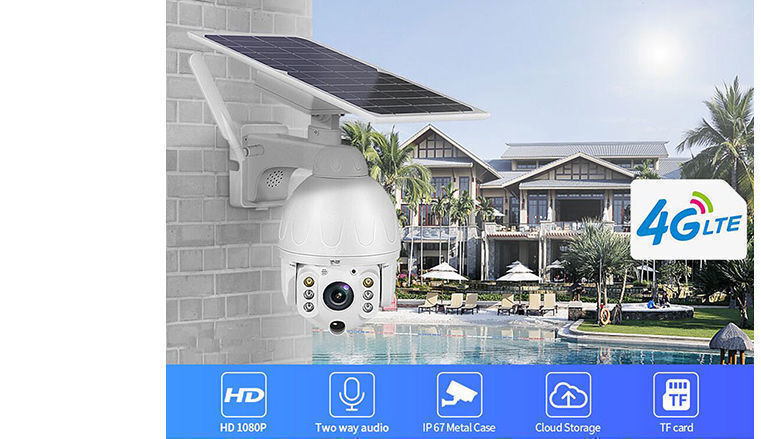 Solar Panel 4mp 4g Solar Cctv Ptz Camera Outdoor Wireless Solar ...
