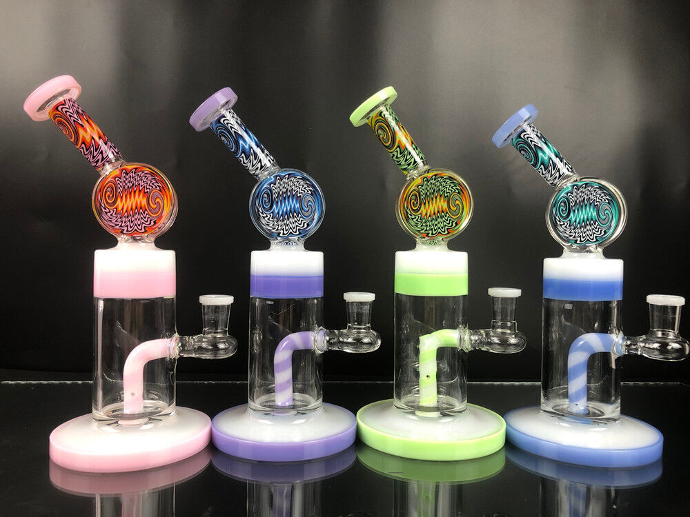 Usa Recycler Mini Dab Oil Rigs Glass Bong Smoking Water Pipe Hookah ...