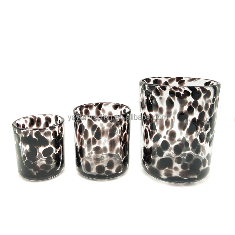 Set Of 3 Black Tortoise Shell Print Candles Glass Jars $2.98 ...