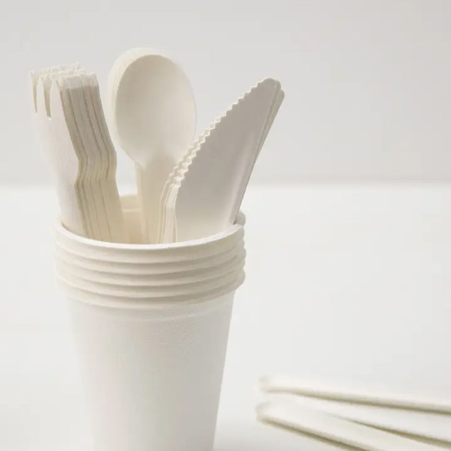 Biodegradable Paper Cutlery Disposable Paper Cutlery Food Grade Paper ...
