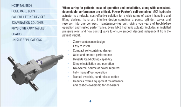 Good Quality Mk5 Hydraulic System Actuator Stretcher Trolley Medical ...