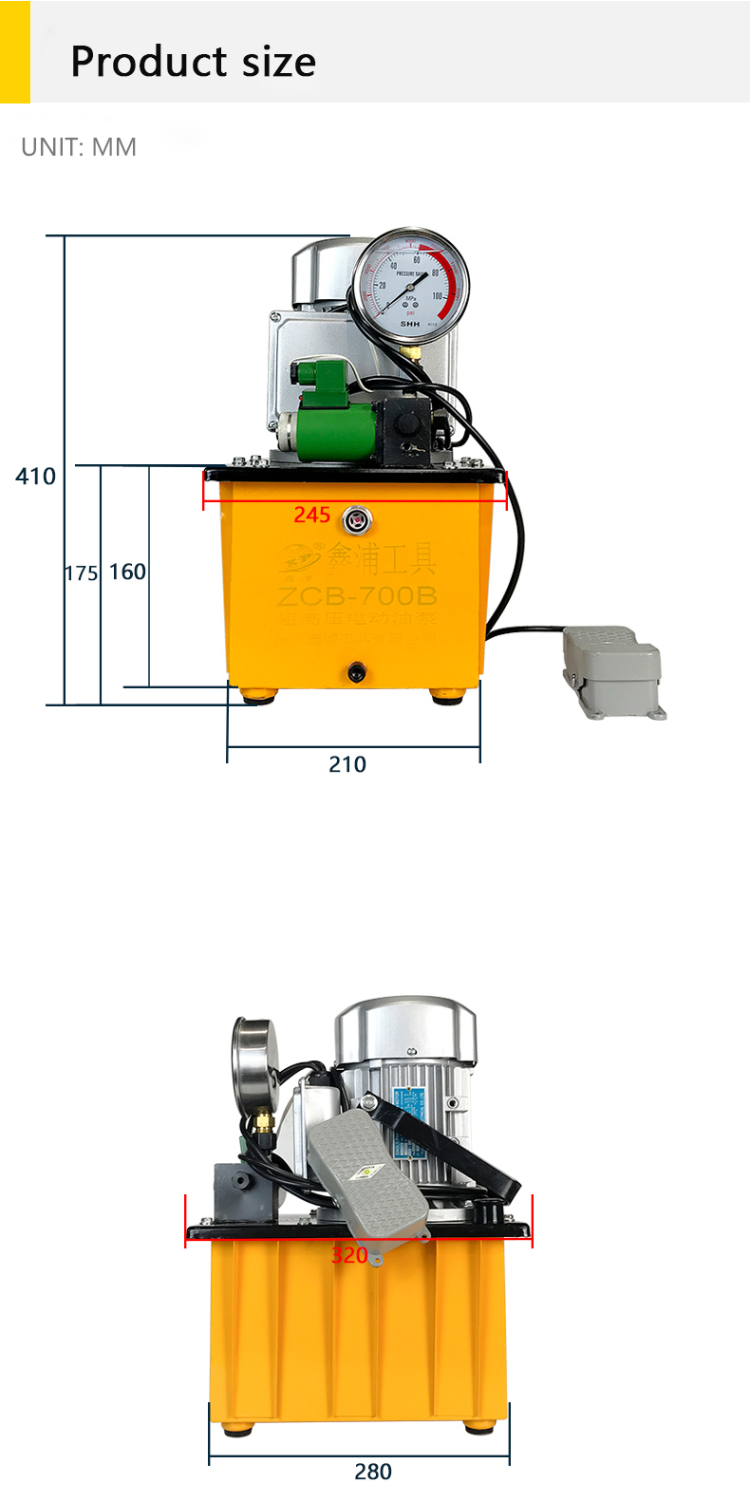 Buy Wholesale China Zcb-700b Hydraulic Electric Oil Pump 220v Electric High Pressure Electric ...