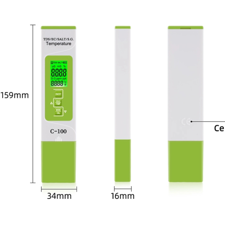 Digital Salinity Ppm Meter For Salt Water Pool Food Salt Meter ...