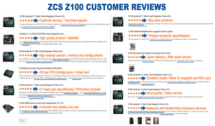 Zcs Z100 10.1 Inch Pos Cash Register Machine All In One Oem Sistema Pos With Printer Scanner And ...