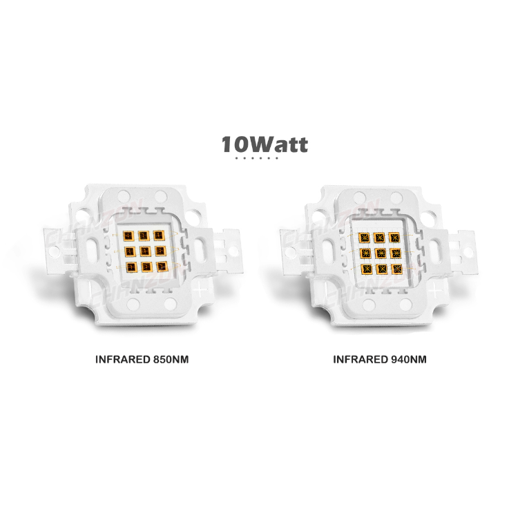 Ir Infrared High Power Led Chip 850nm 940nm 10w Emitter Light Lamp Matrix 850 940 Nm For Night ...
