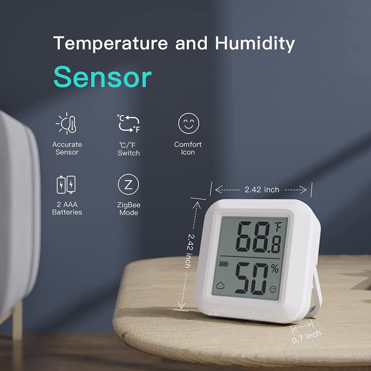 Buy Wholesale China Wireless Temperature And Humidity Sensor Compatible With Alexa Google Home ...
