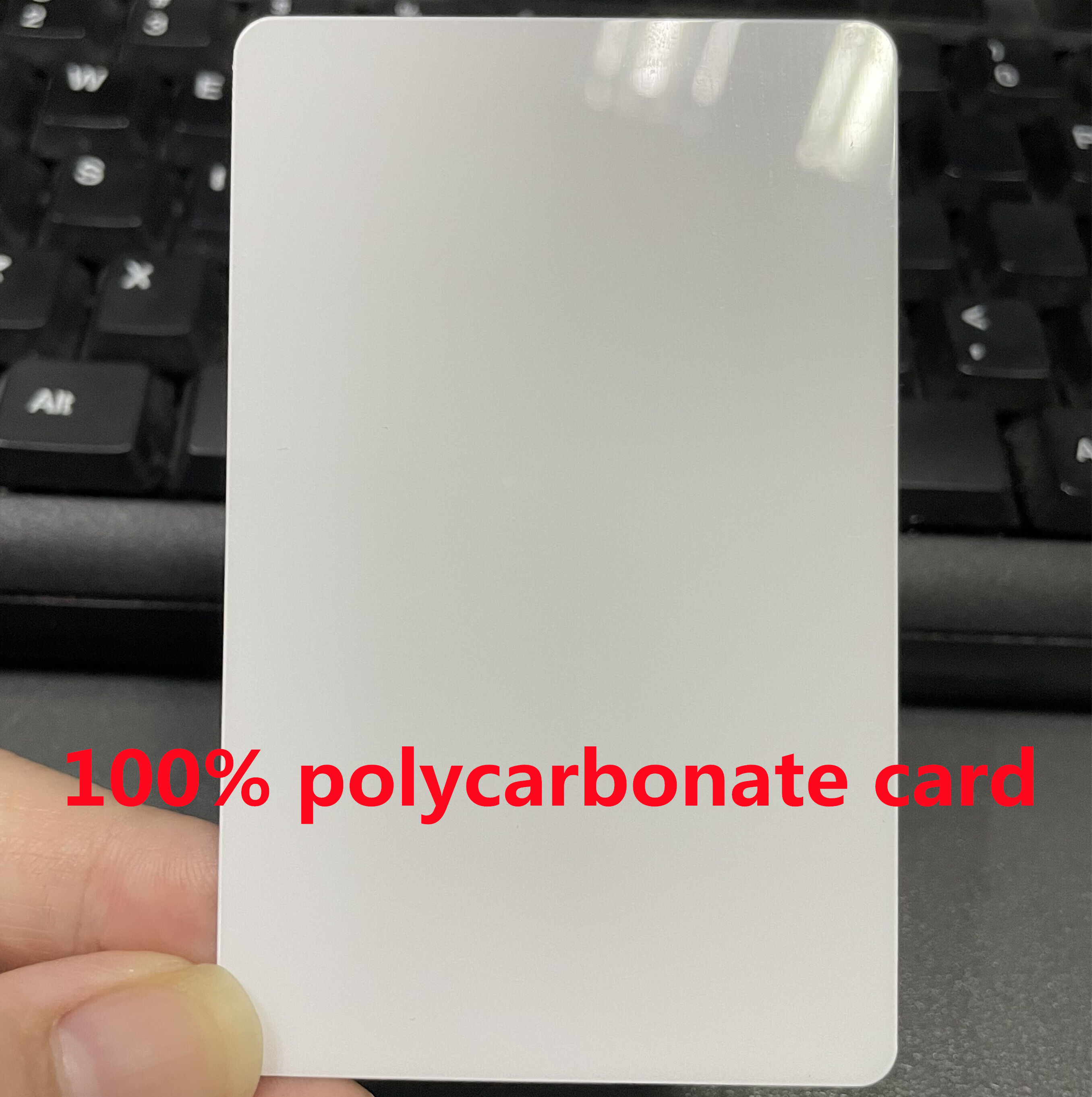 0.76mm Printable White Blank Credit Card Size 100% Pure Polycarbonate ...