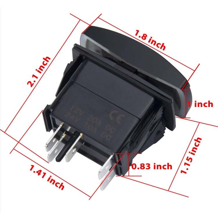 Buy Wholesale China Rocker Switch Car Boat Horn Rocker Switch 5pin ...