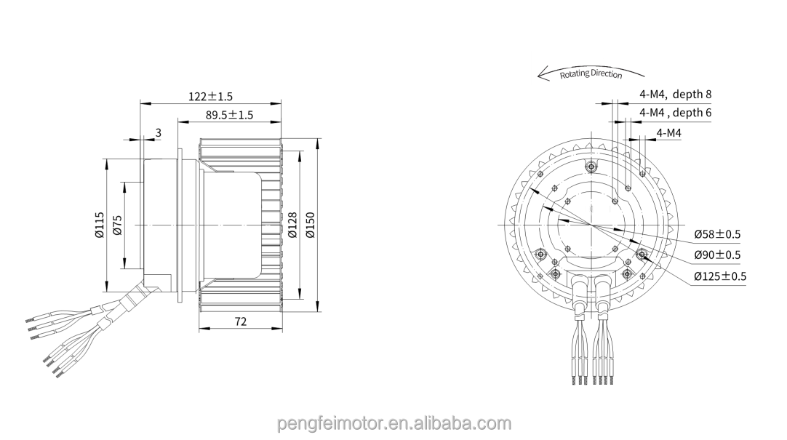Buy Wholesale China Ec Blower Diameter 150mm Forward Centrifugal Fan ...