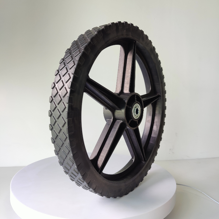 Plastic Wheel Lawn Mower Rear Wheel And Tire 14 Inch Pvc Caster Wheel ...