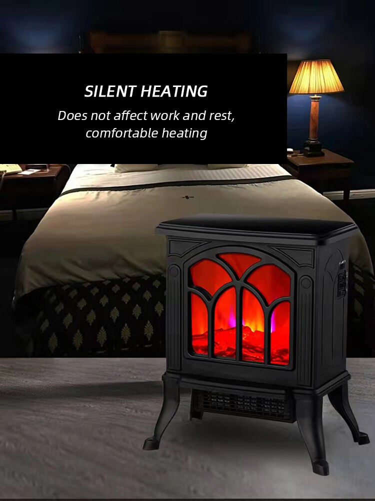 3d Realistic Flame 1500w Freestanding Stove Heater Thermostat Indoor ...