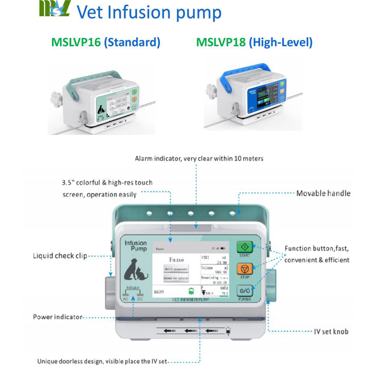 Touch Screen Cat Dog Injection Pump Veterinary Infusion Pump For Animal ...